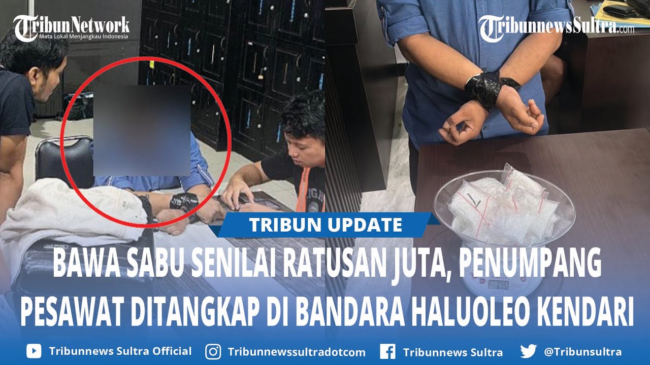 BREAKING NEWS Penumpang Pesawat Ditangkap Bawa Sabu di Bandara Haluoleo ...