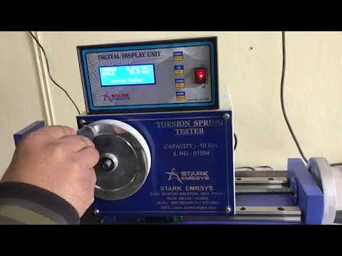 torsion spring testing machine - YouTube