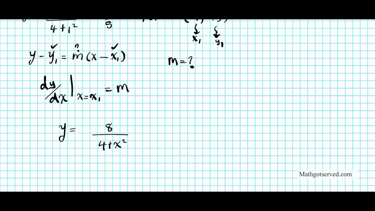 differentiation rules witch of agnesi curve calculus AB BC practice ...