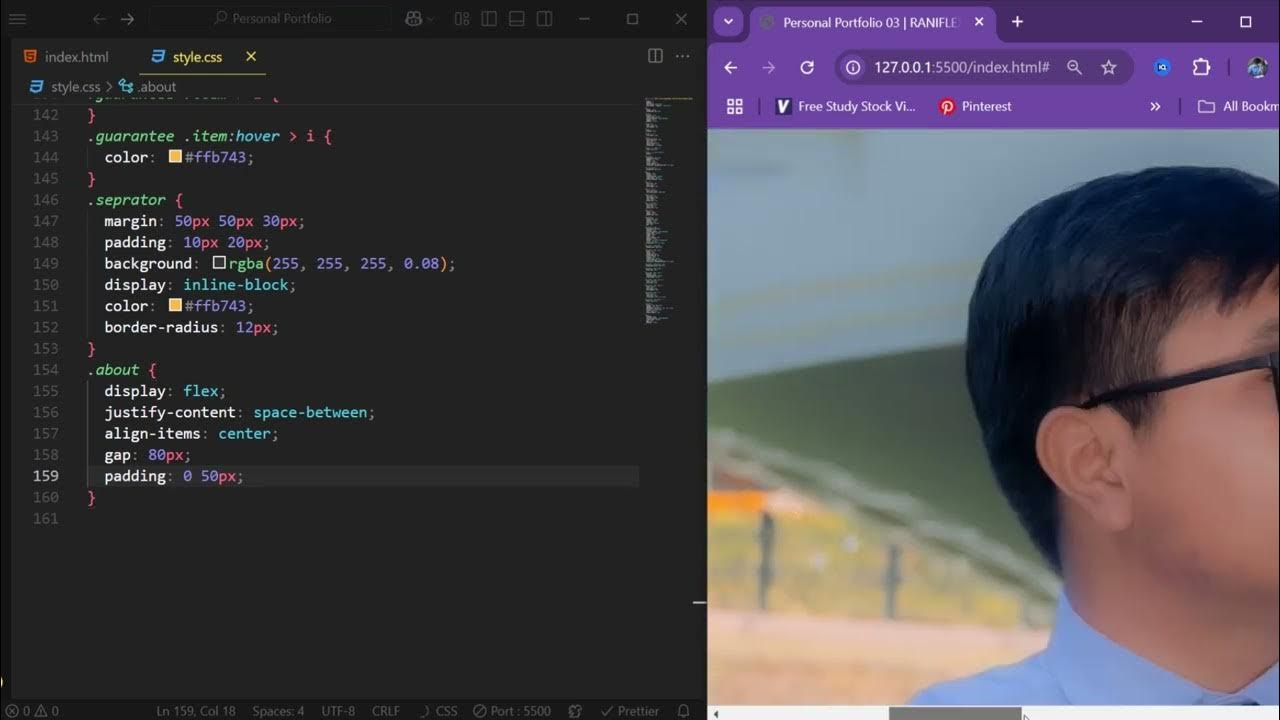 How to create Personal Portfolio using HTML ang CSS | step by step Tutorial#04 - YouTube