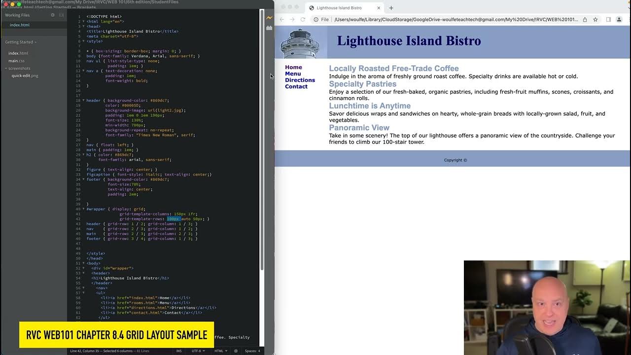 WEB101 Grid Layout Code Walk Through - YouTube