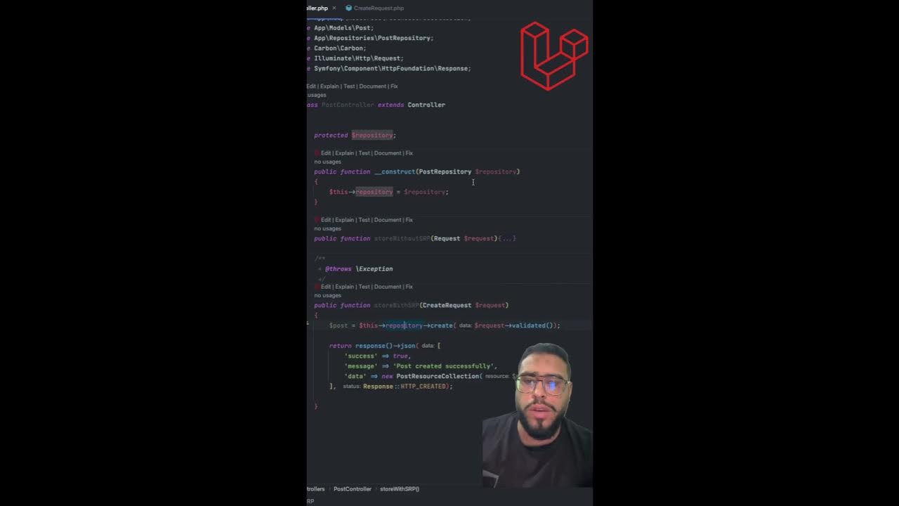 Single Responsibility Principle (SRP) In Laravel 🔥 #coding #laravel # ...