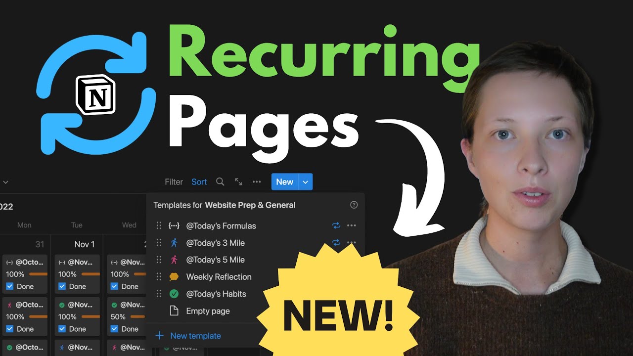 Huge New Notion Update First Look At Recurring Tasks Calendar View Tutorial Youtube