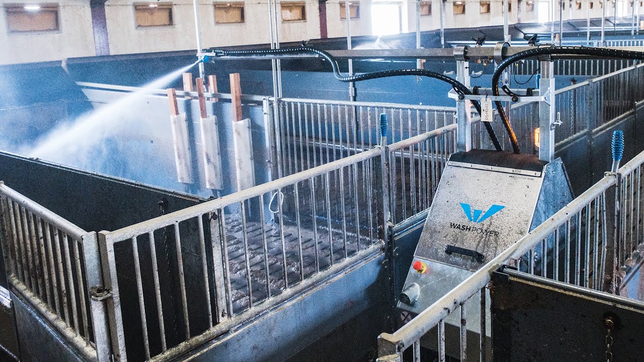 Robot di lavaggio per allevamenti di suini - Washpower ProCleaner X100 ...