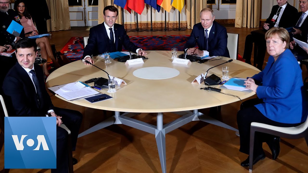 France's Macron, Russia's Putin, Germany's Merkel, Ukraine's Zelenskiy ...