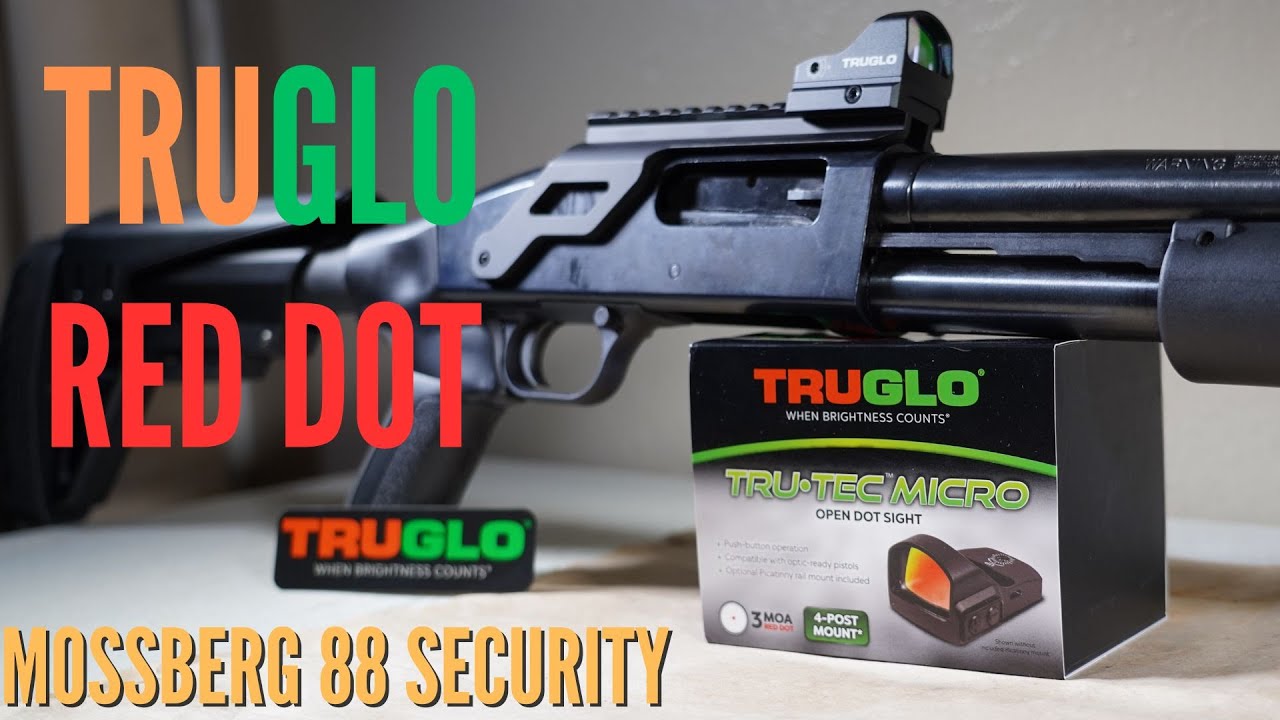 TruGlo Red Dot Tru Tec Micro Open Dot Sight on Monstrum Rail Attachment ...