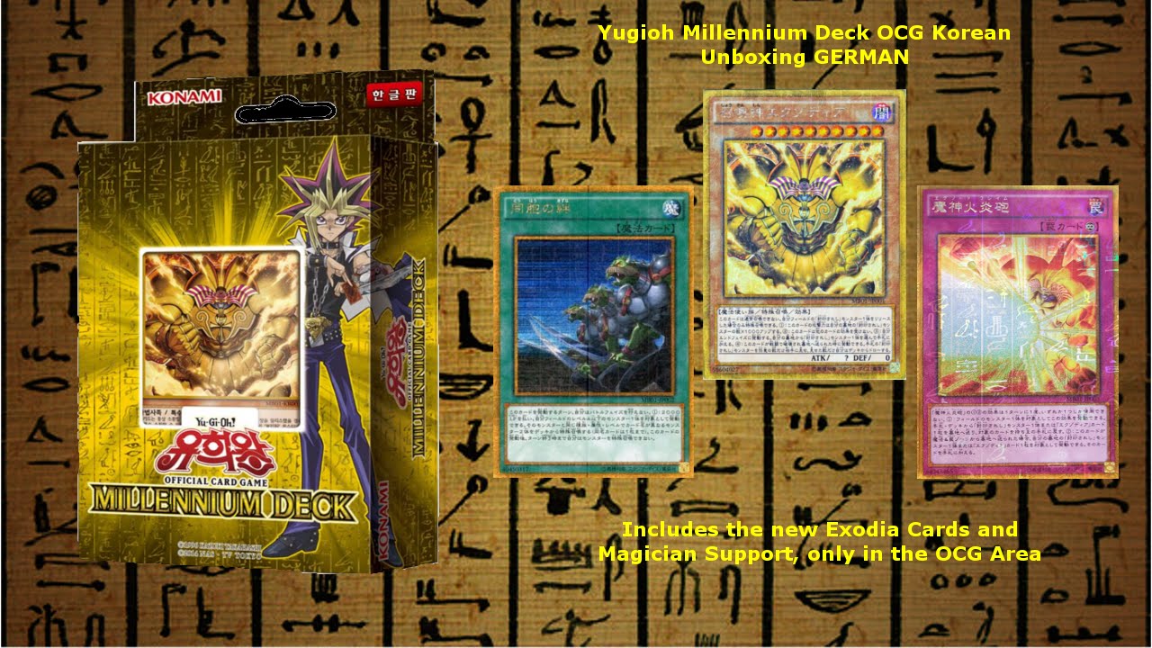 Yugioh Millennium Deck (OCG Korea) Unboxing GERMAN - YouTube