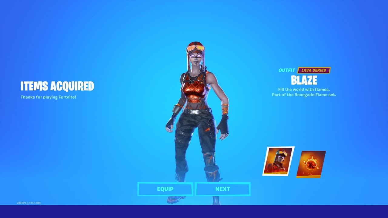 The "New" Blaze Skin in Fortnite! (Fortnite Season 3) - YouTube