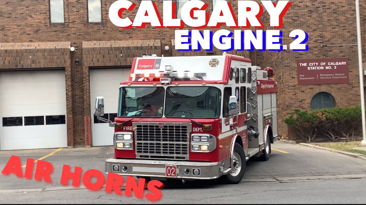 Calgary Fire Department Engine 2 Responding! - YouTube