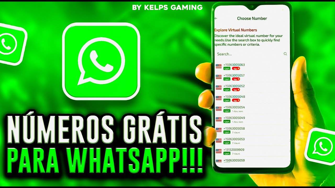 🟡 COMO CRIAR NÚMERO VIRTUAL para WHATSAPP sem CHIP | numero fake para ...
