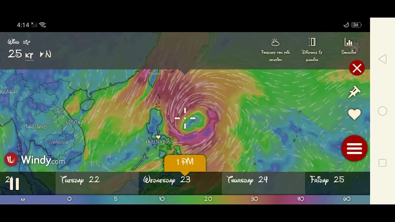 Typhoon Kristine Track - YouTube