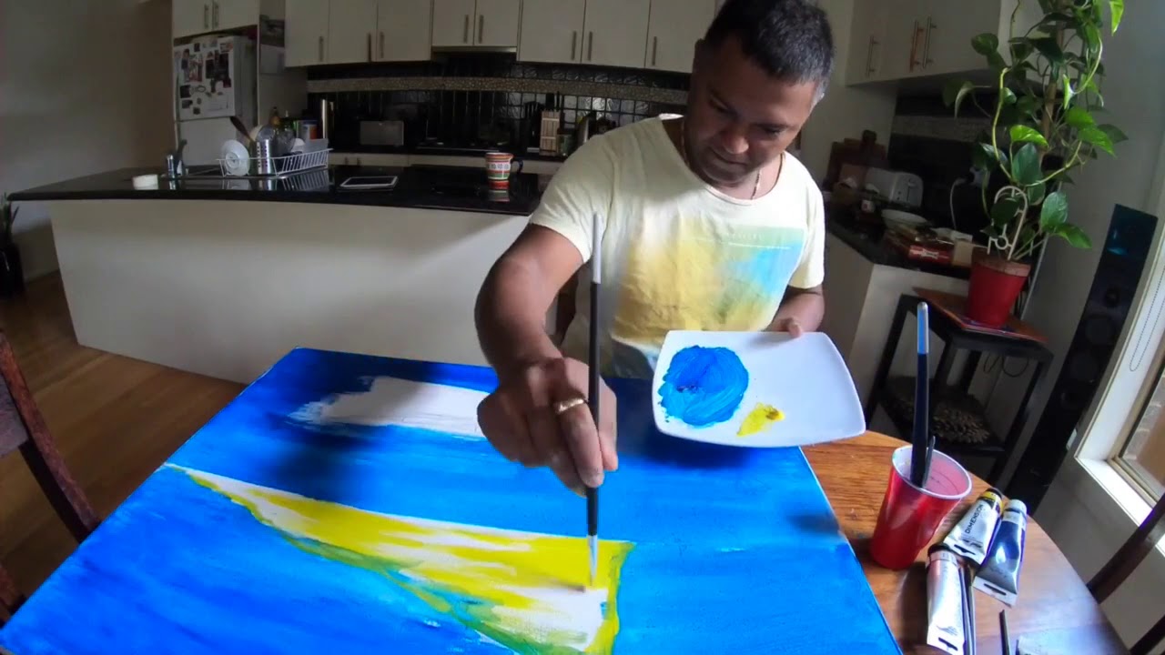 Painting a sunset in Mauritius - YouTube