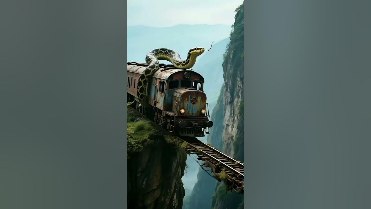 Snake On old Train #ai #snake #aisnake #shorts #youtubeshorts #trending ...