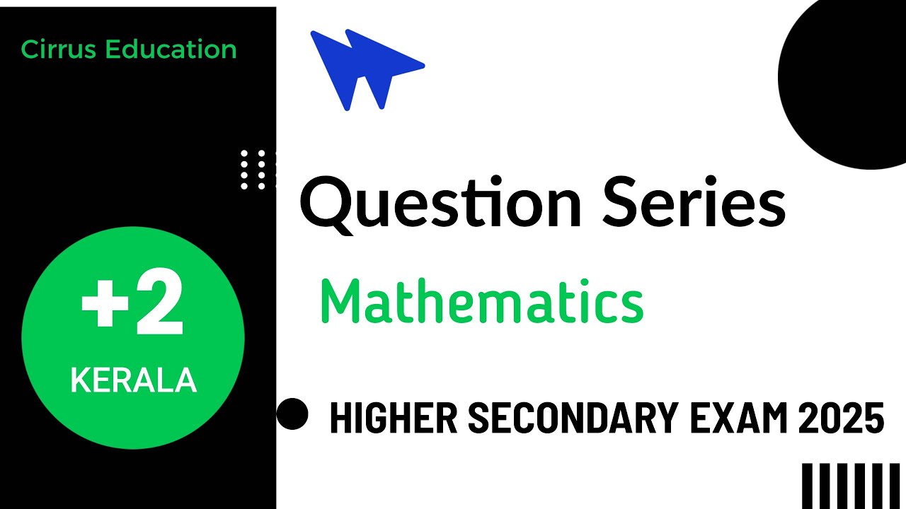 #104 Mathematics |Plus two | Question Series | Higher secondary exam ...