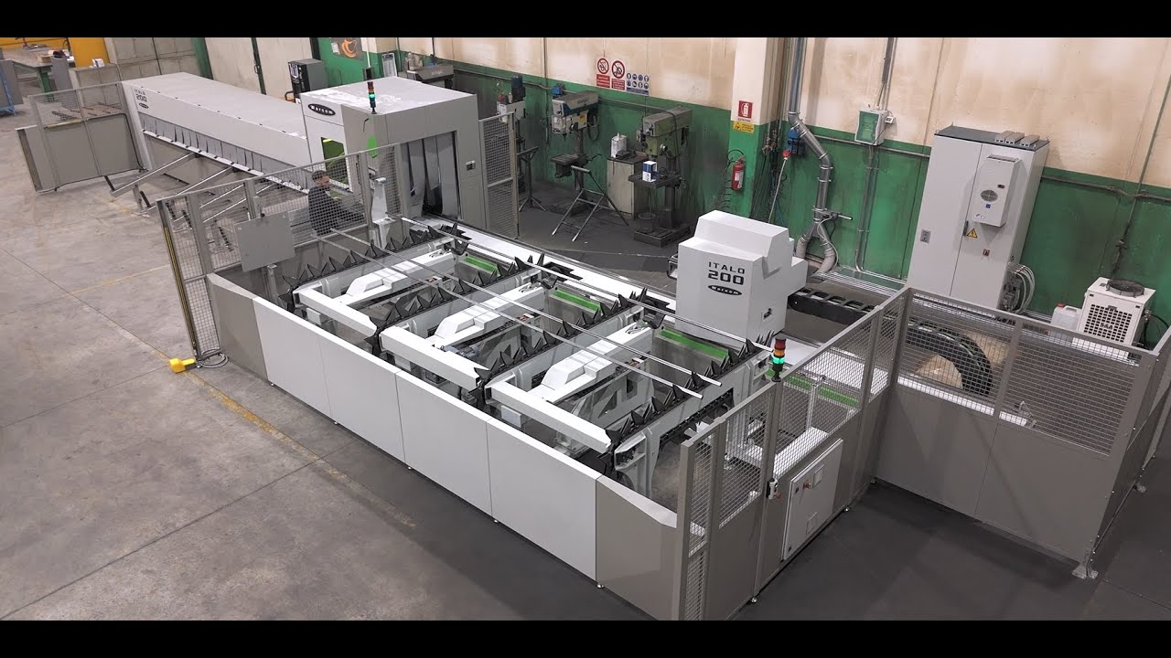 Warcom Laser Tube Italo 200 2 kW with a 6000 mm automatic bundle loader. - YouTube