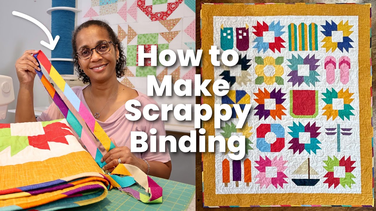 How to Make Scrappy Quilt Binding 🪁 Beginner Friendly Quilt Tutorial - Northside Shop Hop - YouTube