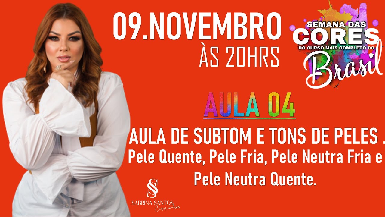 Semana das Cores -4ª Aula - Tom e subtons de pele. - YouTube