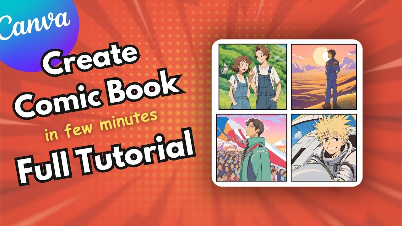 Create Your Own Comic Book in Canva | Easy Design Full Tutorial # ...