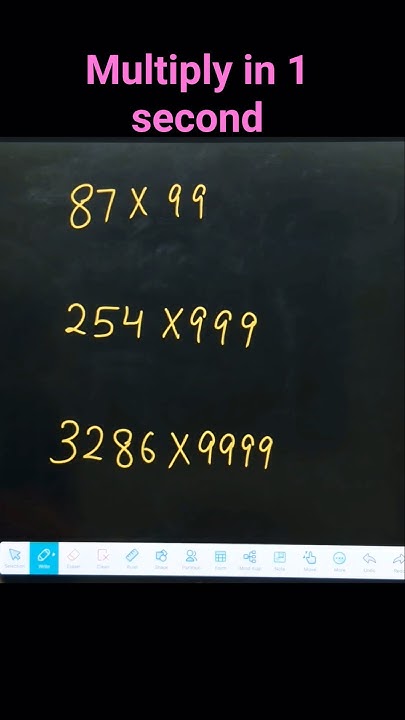 Multiply by 9, 99, 999, 9999,. only in 1 second trick#maths#mathstricks ...