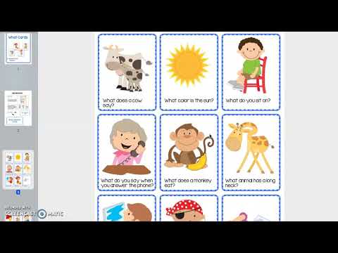 Wh Card Activity Review by The Autism Helper - YouTube