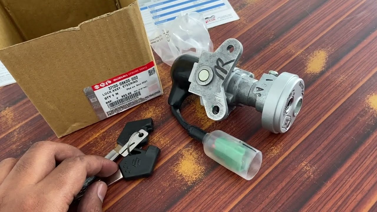 Suzuki Access125 Ignition Lock Set Review With Price ( Genuine) # ...