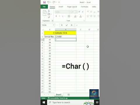 How to get Character with Char Function in Excel ||#shorts ||#excel - YouTube