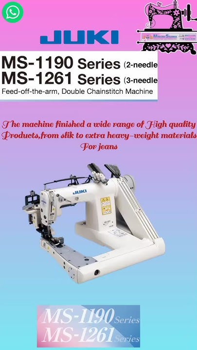 🌠JUKI MS-1190 SERIES,MS-1261 SERIES|FEED-OFFARM|DOUBLE CHAINSTITCH MACHINE MADURAI SEWING ...