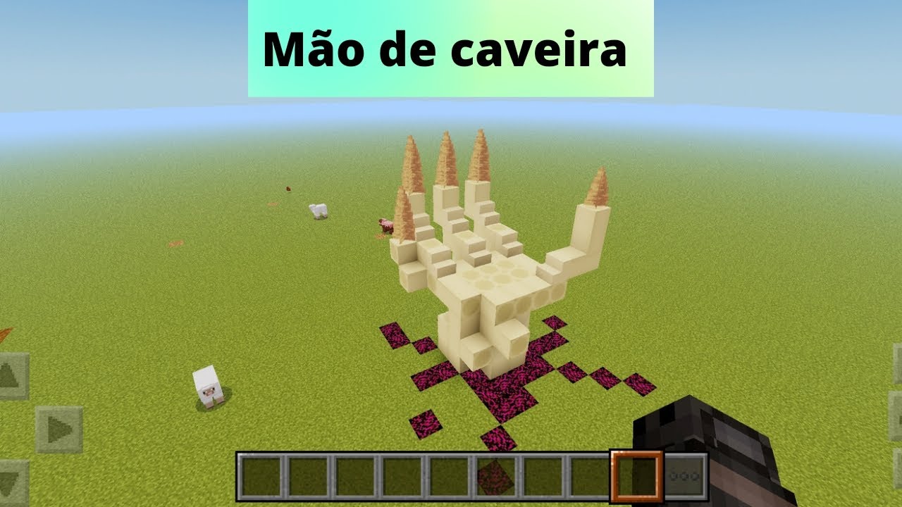 construindo uma mão de caveira no minecraft - YouTube