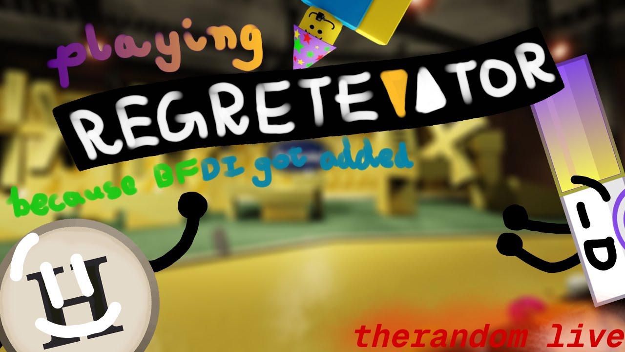 Playing the Regretevator BFDI Update LIVE! [therandomlive] - YouTube