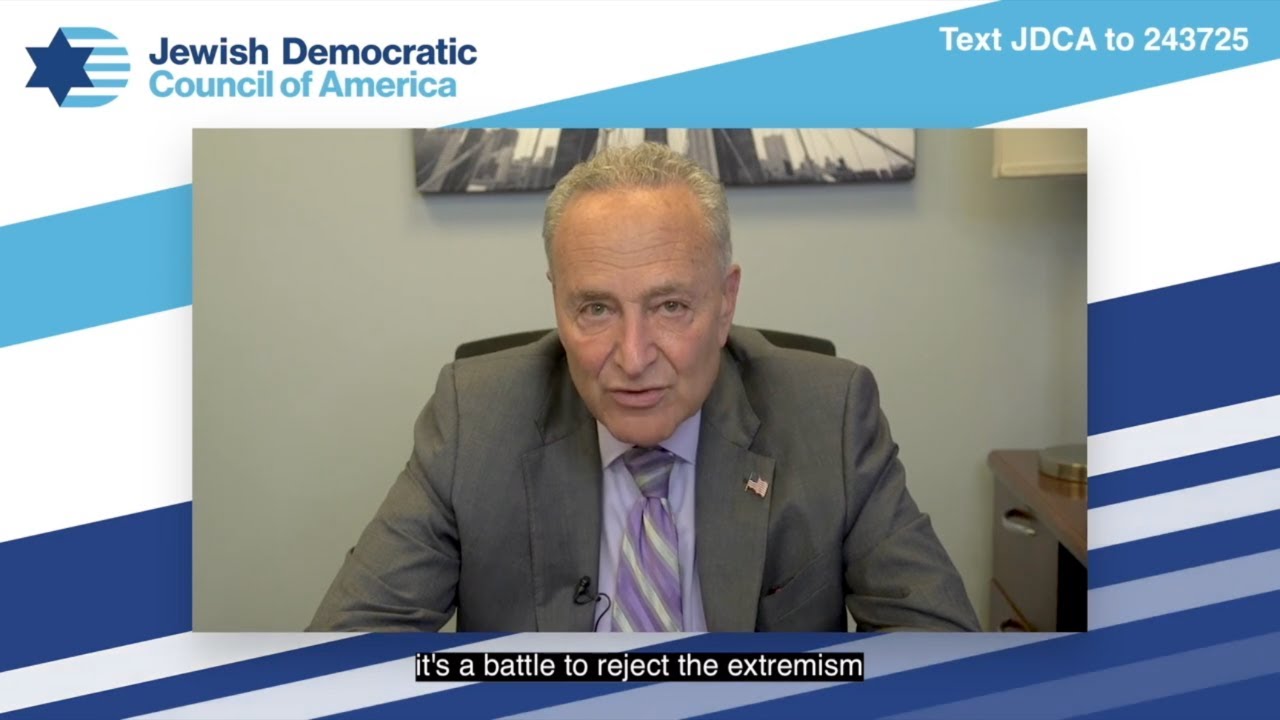 Senate Majority Leader Chuck Schumer's Message to Jewish Dems - YouTube