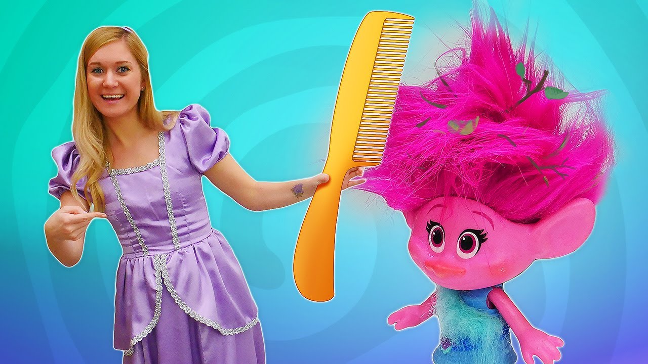 El salón de belleza de la princesa Sofía. La muñeca Poppy Trolls y ...