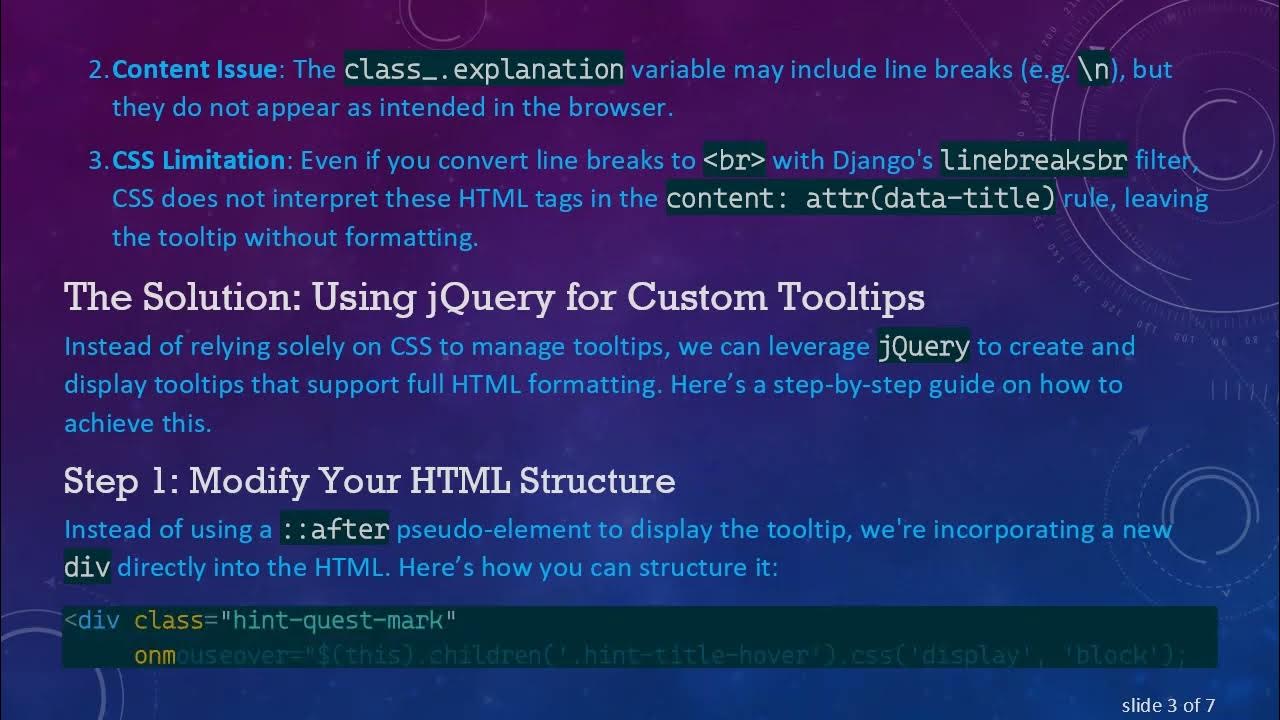 How to Create Effective Hover Tooltips with HTML and CSS - YouTube