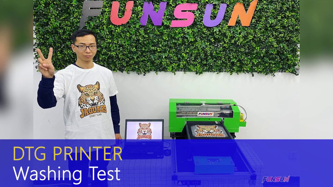 DTG Printer washing test - YouTube