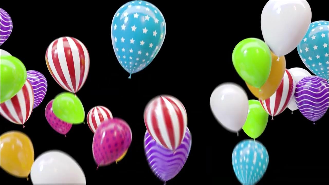 balloons moving up animation background | birthday balloons loop ...