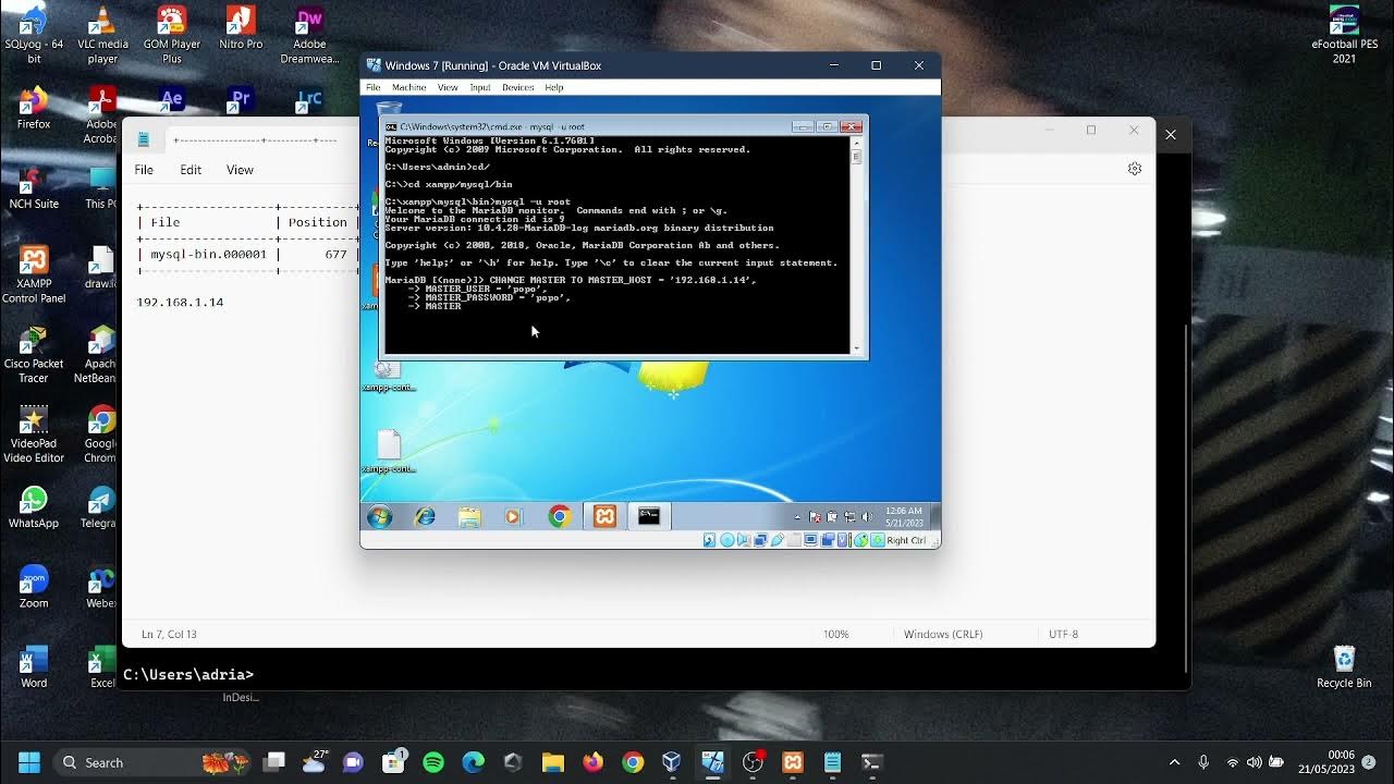 MEMBUAT REPLIKASI SATU ARAH (Master To Slave) MYSQL MENGGUNAKAN CMD - YouTube