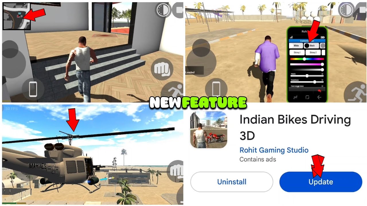 Indian Bikes Driving 3d New Update-Add Map+Character Colour Change Feature | Indian Bikes ...