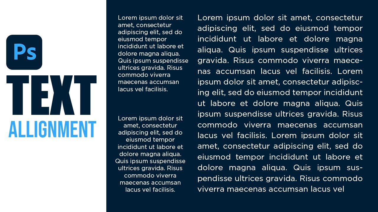 Align Text in Adobe Photoshop | Beginner Tutorial - YouTube