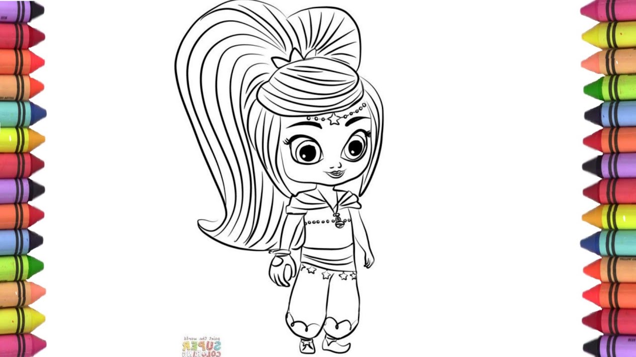 Shimmer and Shine cartoon drawing, Disney princess drawing, Shimmer and ...