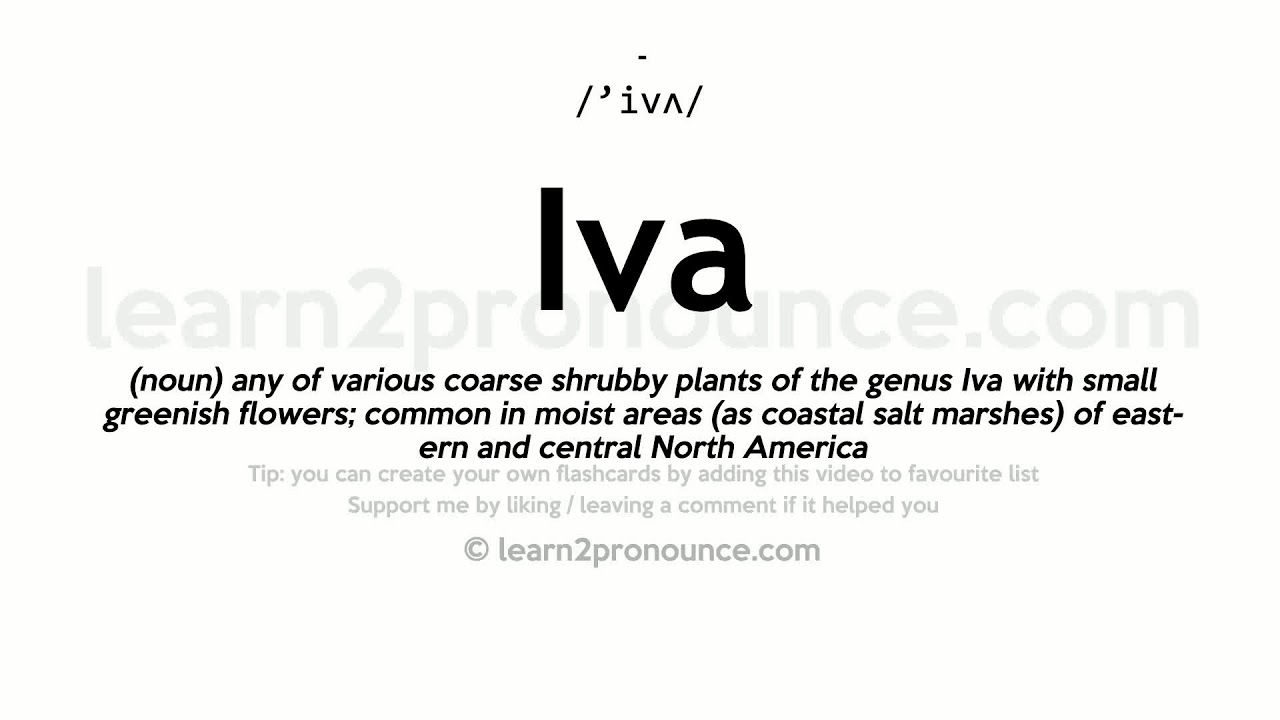 Pronunciation of Iva | Definition of Iva - YouTube