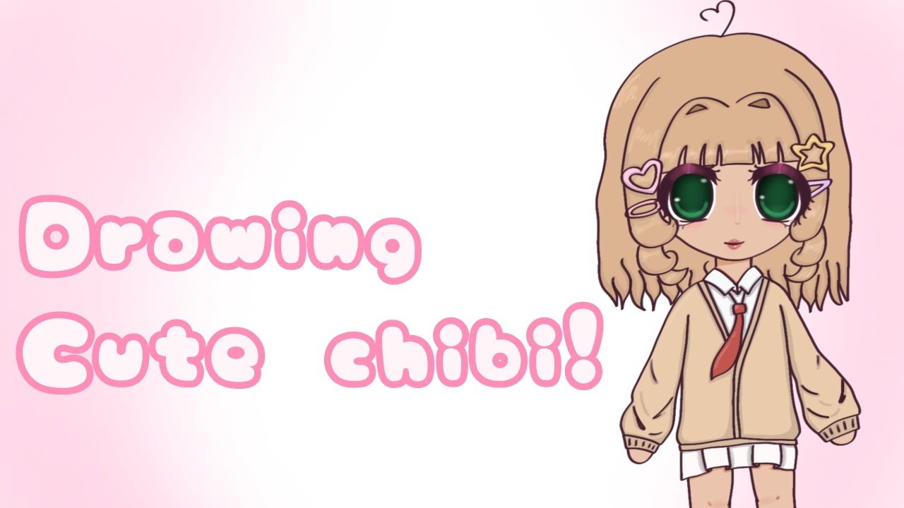 Drawing cute gyaru chibi character! - YouTube