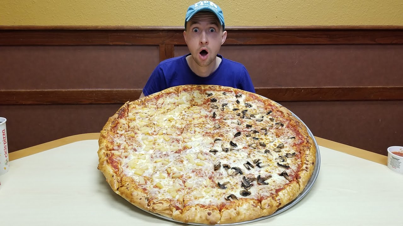 $500 28" Piezilla Pizza Challenge at Cici's!! - YouTube