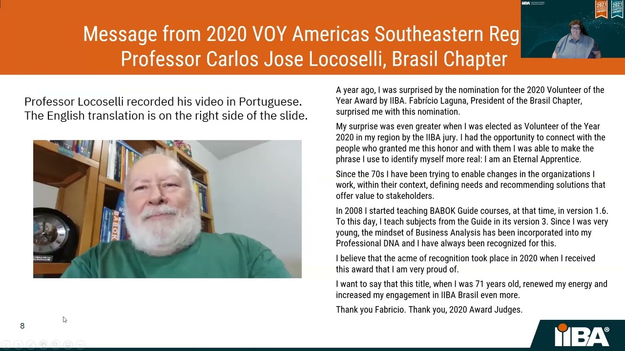 2021 IIBA Volunteer and Chapter Celebration - YouTube