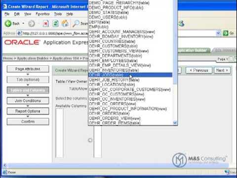 Oracle APEX Tutorial 3 - Creating a Drilldown Report - Part 1 - YouTube