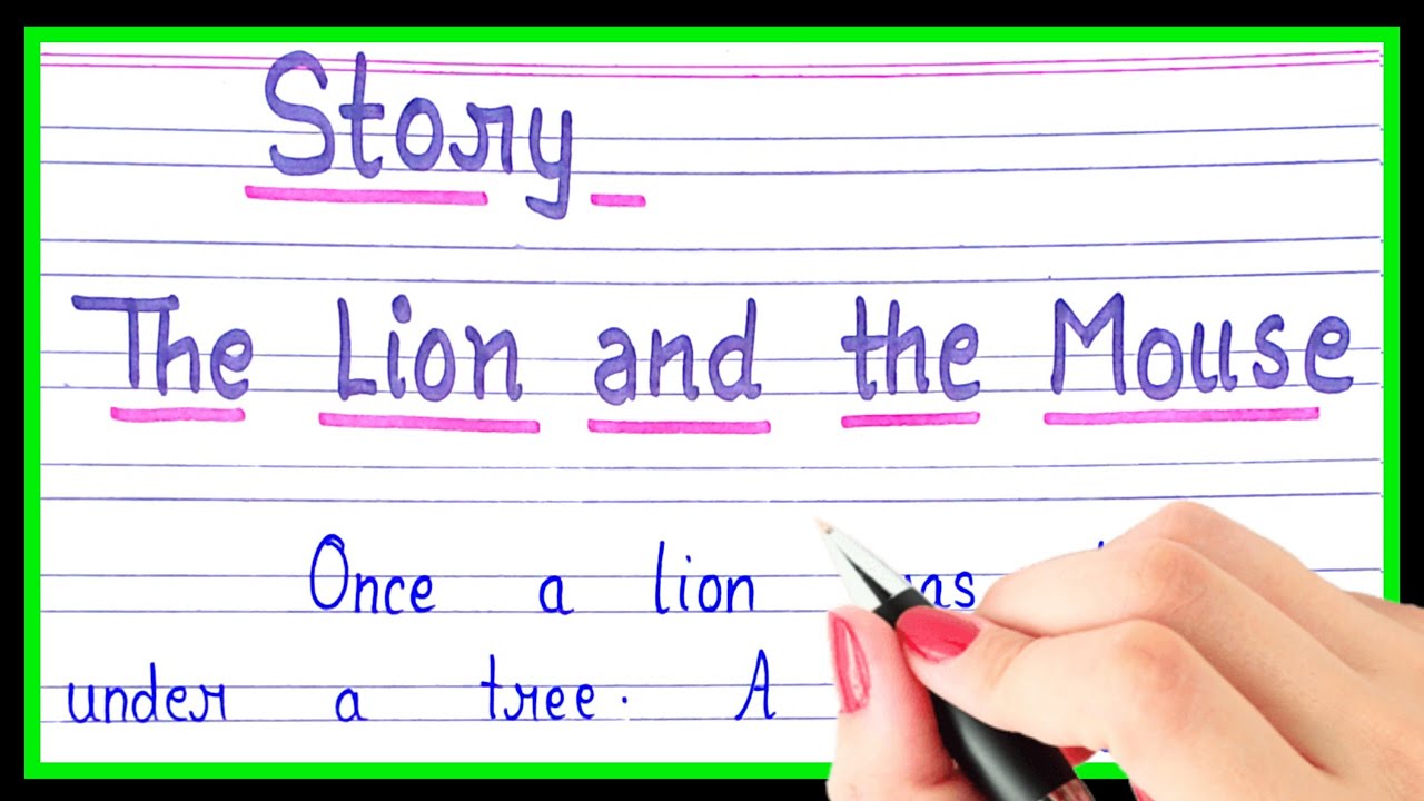 Story in english | The lion and the mouse | Sher aur chuhe ki kahani ...