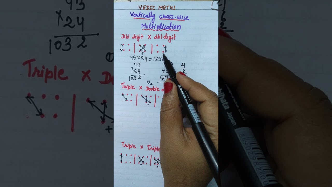 Vedic maths (Vertically cross wise multiplication) - YouTube