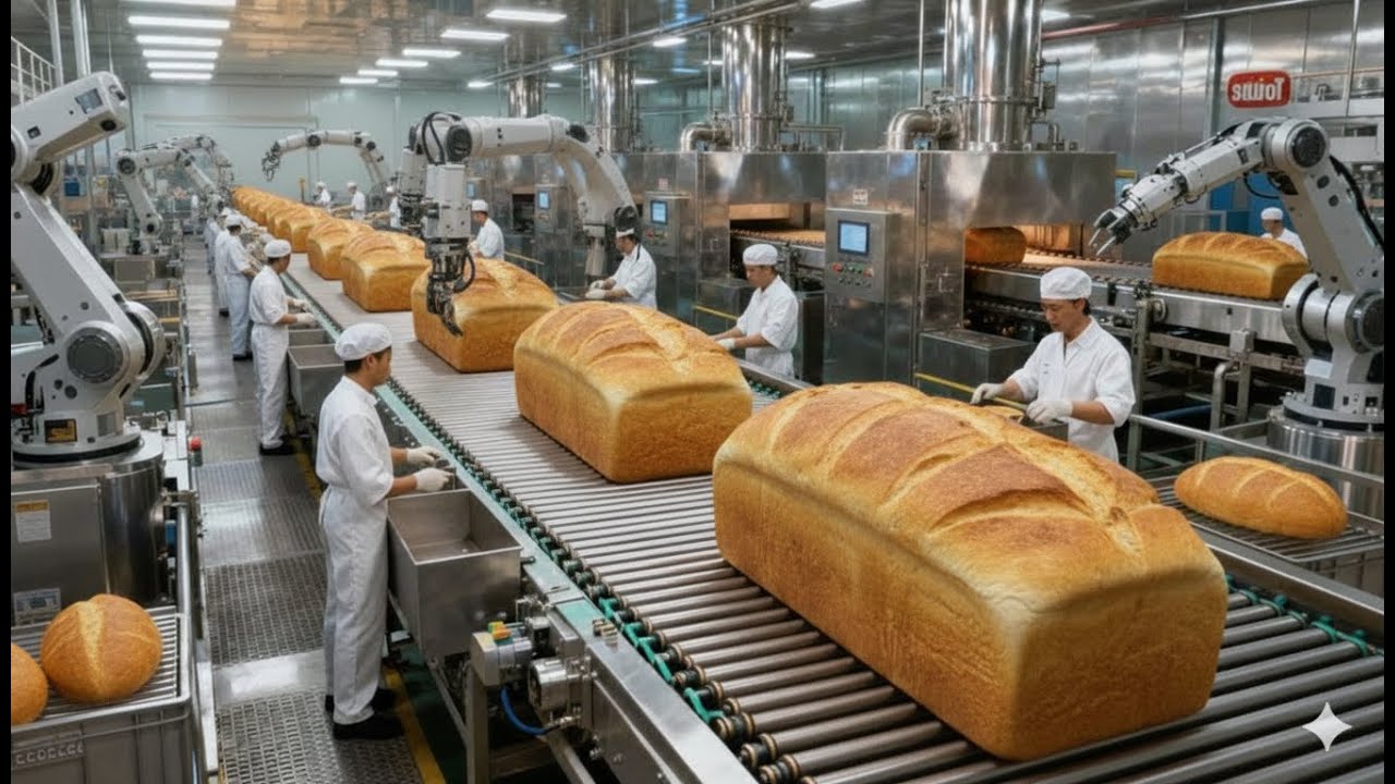 Inside a Giant Bread Factory: How Wheat Becomes Perfect Packaged Loaves ...