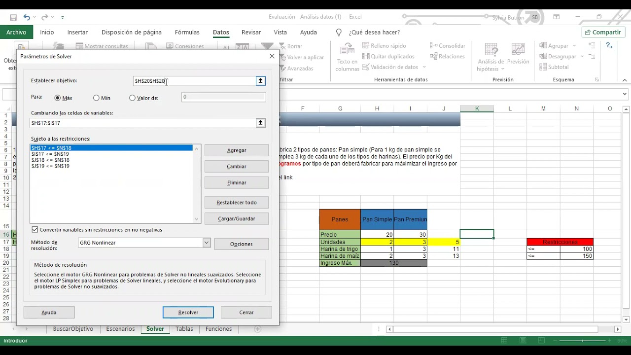 Resolución de Solver - YouTube