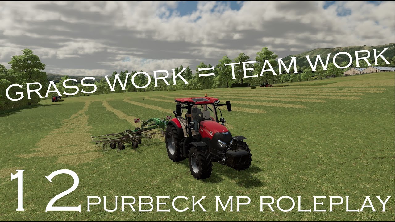 GRASS WORK = TEAM WORK! - Purbeck E12 - Multiplayer Roleplay FS22 - YouTube