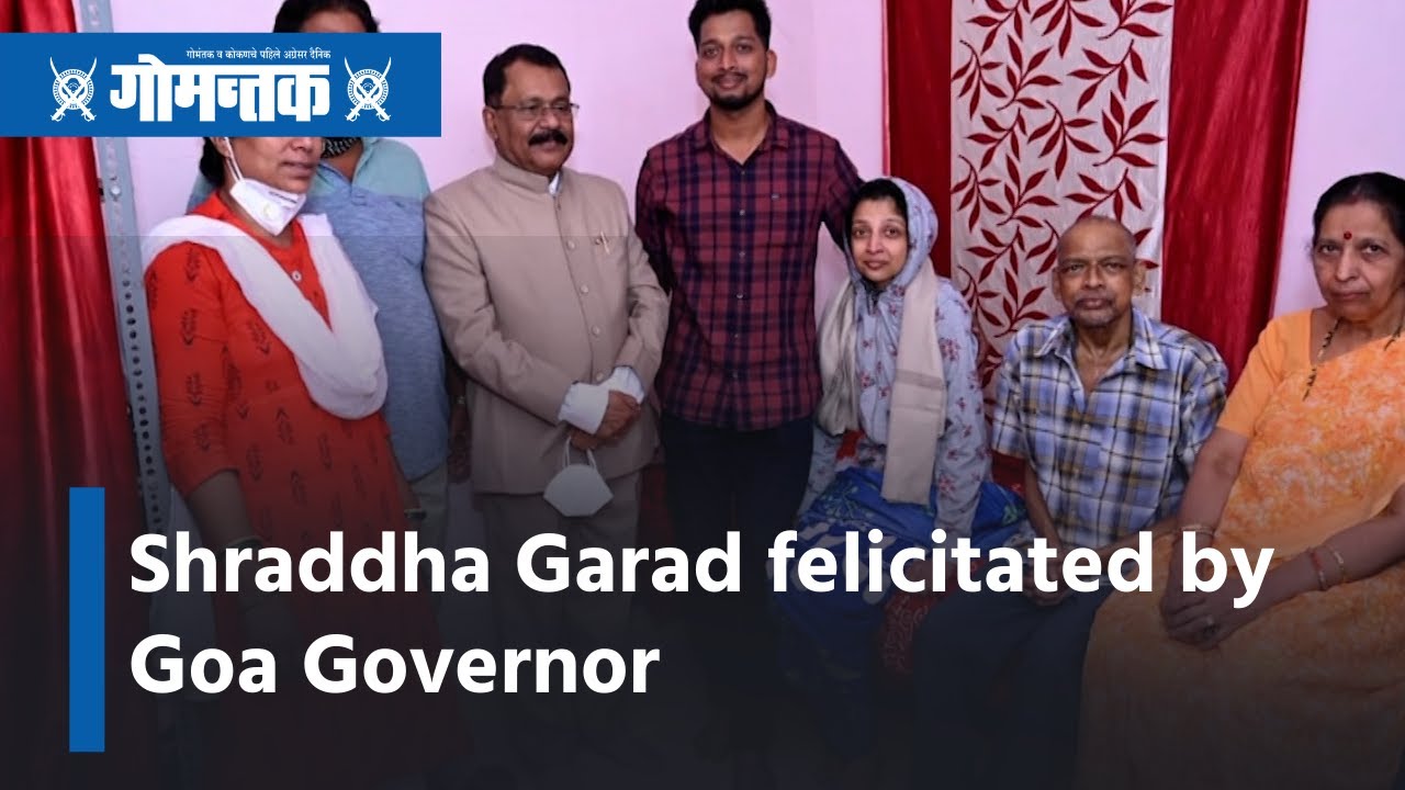 Shraddha Garad felicitated by Goa Governor - YouTube