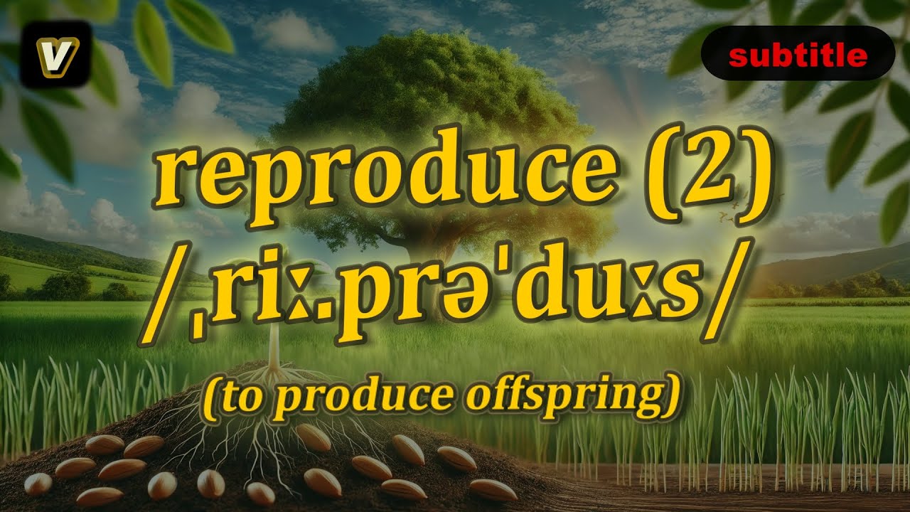 [v] Reproduce meaning (to produce offspring) with 5 examples - YouTube